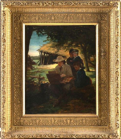 Henry Bacon | Artist at his easel | MutualArt