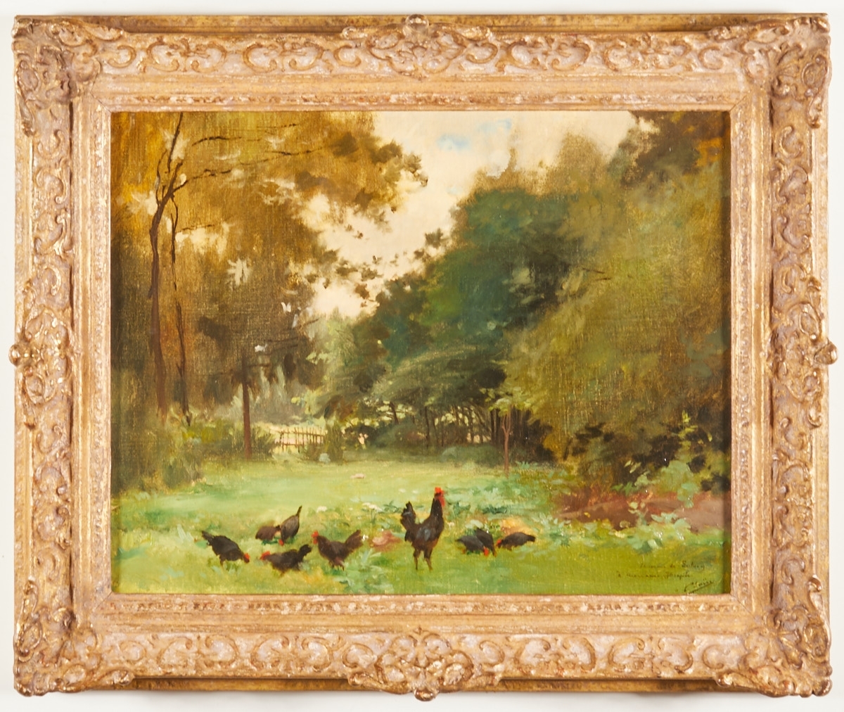 Edouard Alexandre Sain | HÃ¼hner im Garten | MutualArt