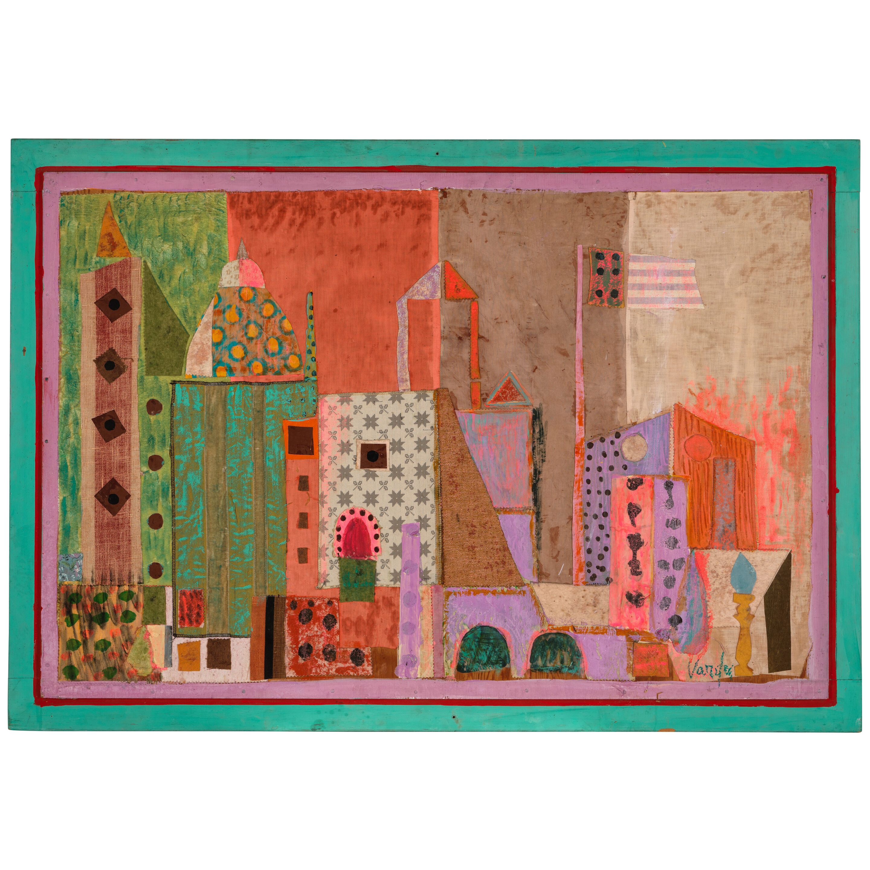 Jean Varda | Abstract Cityscape 32 x 48in (81.2 x 122cm); framed 36 1/4 ...