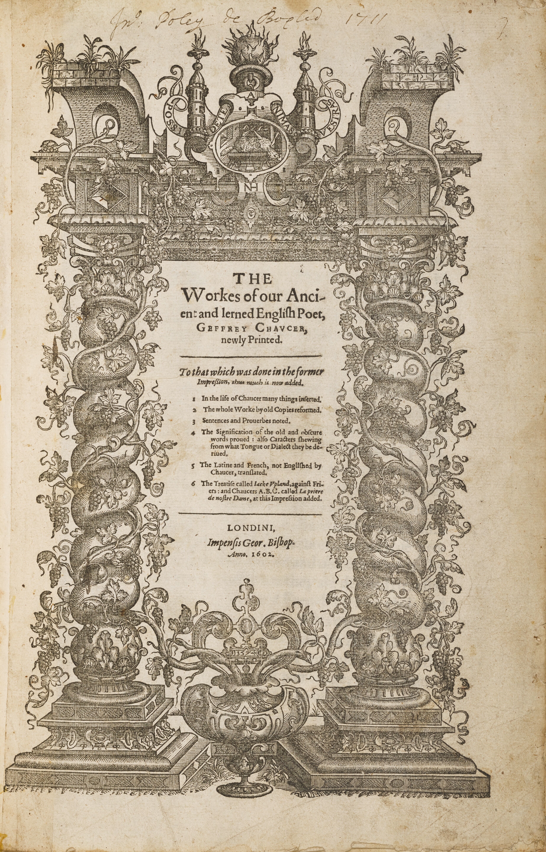 John Speed | The Workes of our Ancient and lerned English Poet ...