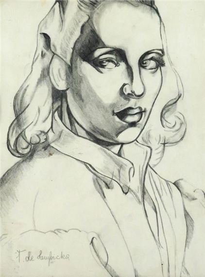 Tamara de Lempicka | Portrait of Woman Drawing | MutualArt