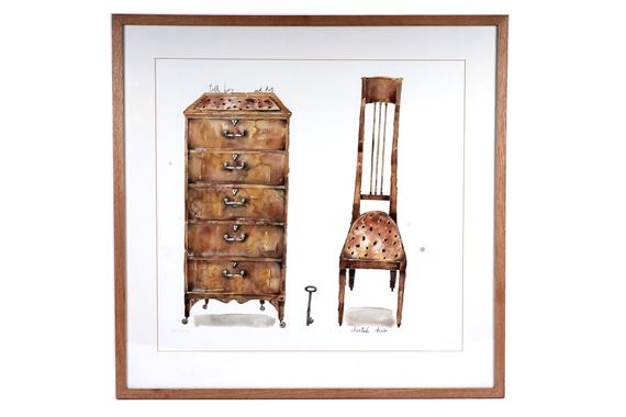 Janice Gray | Tall boy and Key, Cheetah Chair | MutualArt