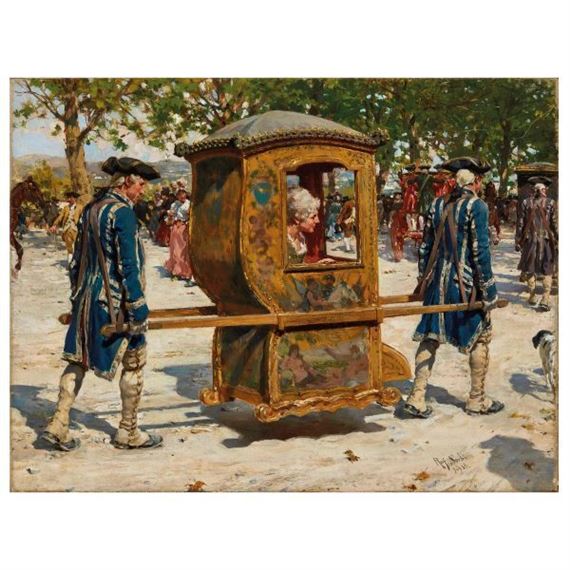 Raffaello Sorbi | THE SEDAN-CHAIR (1918) | MutualArt