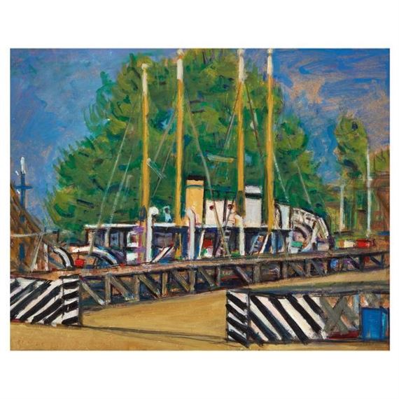 Moses Levy | BRIDGE IN VIAREGGIO (1958) | MutualArt