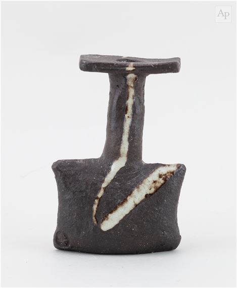 Janet Leach | small black stoneware bottle | MutualArt