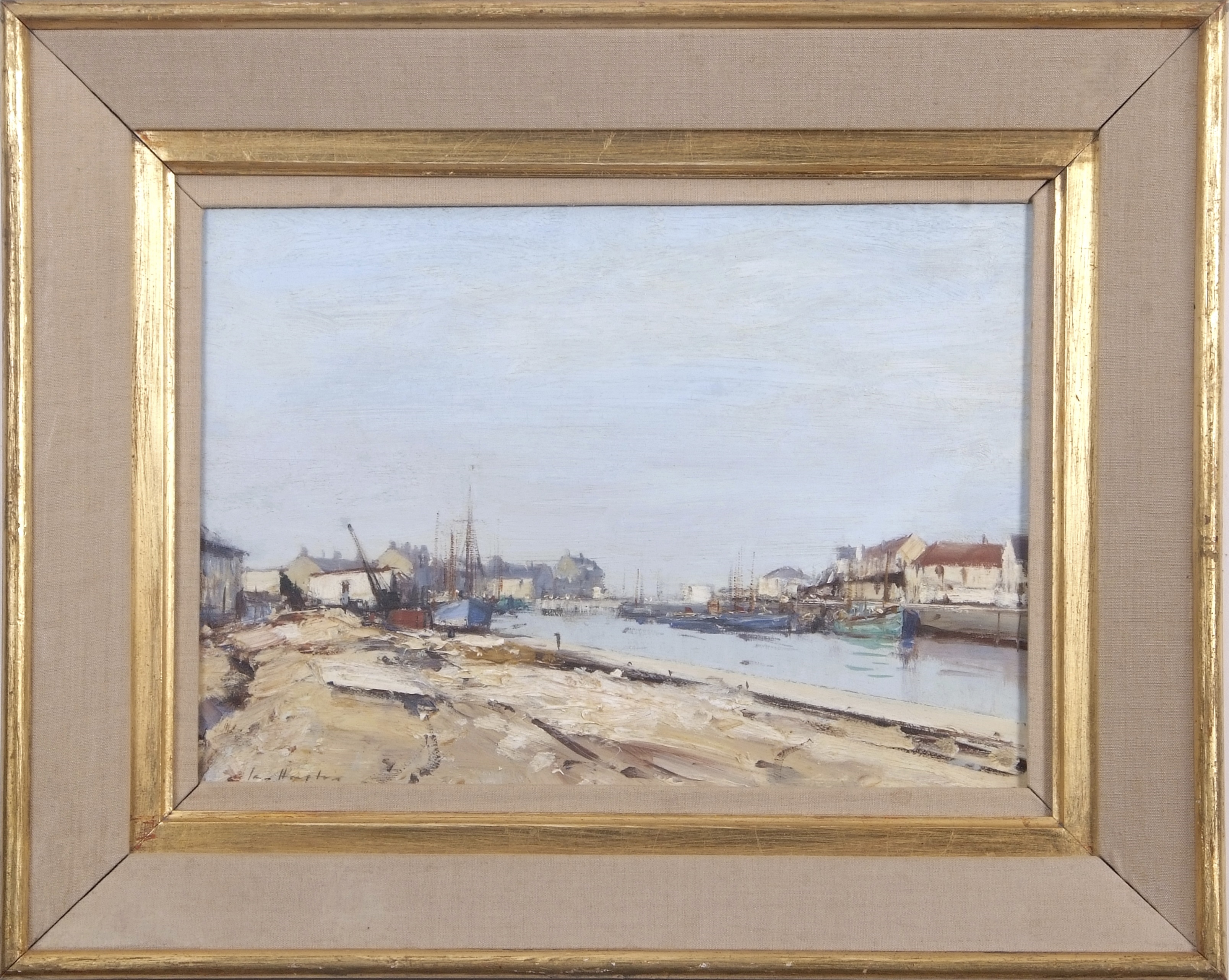 Ian Houston | The Inner Harbour Port en Bessin (1972) | MutualArt