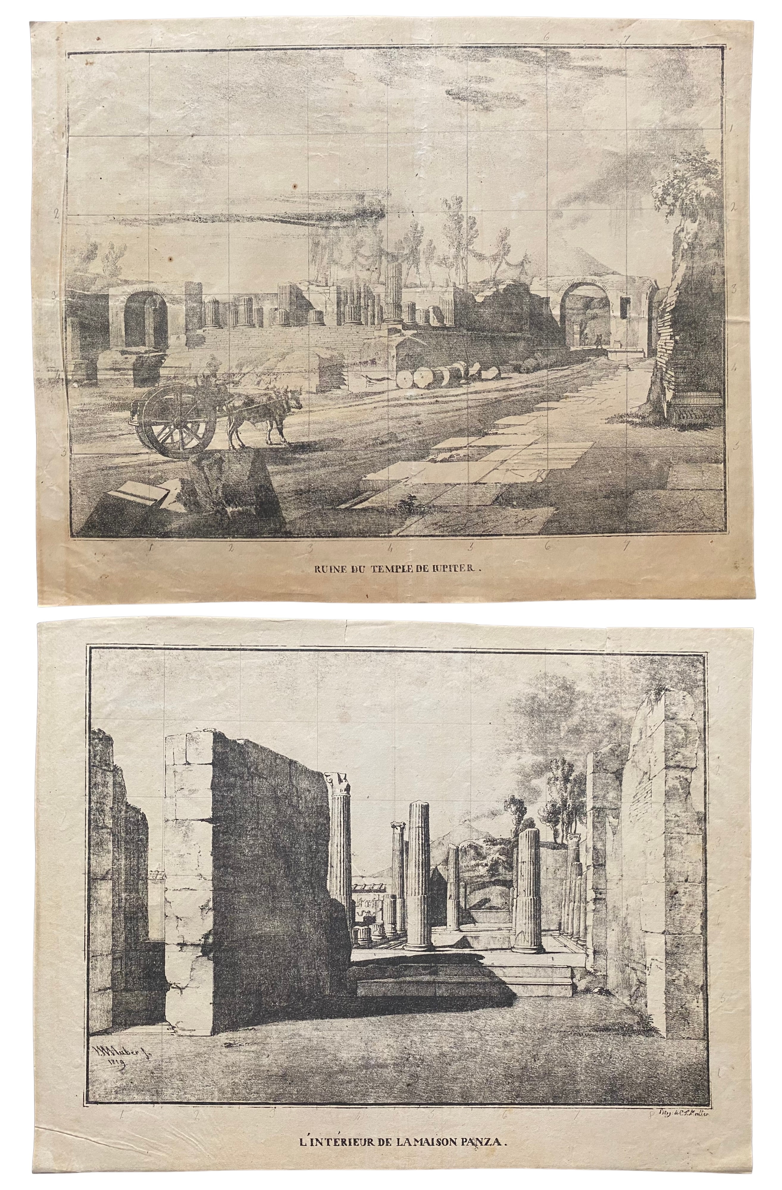 Wilhelm Jakob Huber | The interior of the Panza maison | Ruine du ...