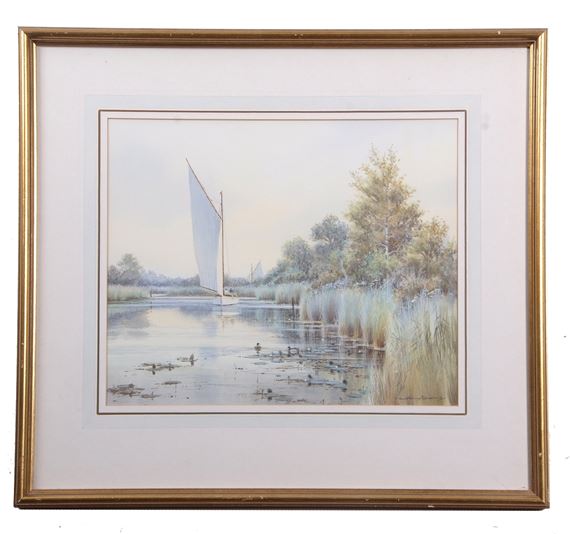 Colin W. Burns | Sailing on the Bure | MutualArt