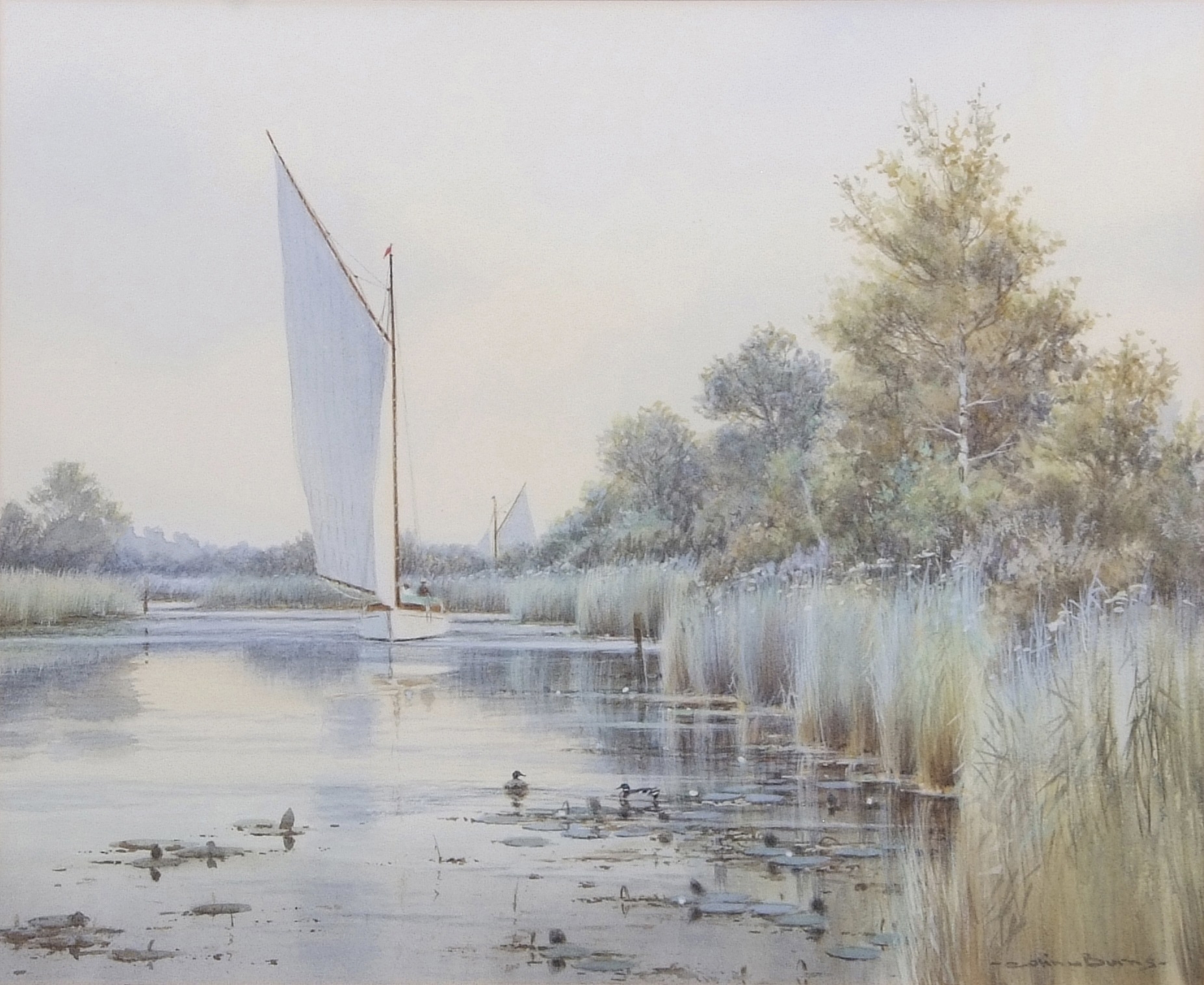 Colin W. Burns | Sailing on the Bure | MutualArt