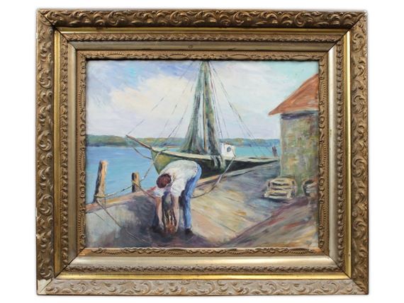 Dorothy Raynor | On the Dock | MutualArt