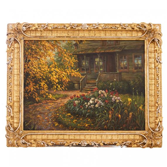 Stanisław Yulianovitch Żukowski | Datcha with Flowering Garden (1921 ...