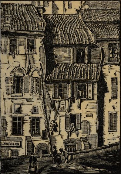 Gladys Owen | Old Houses, Sienna | MutualArt