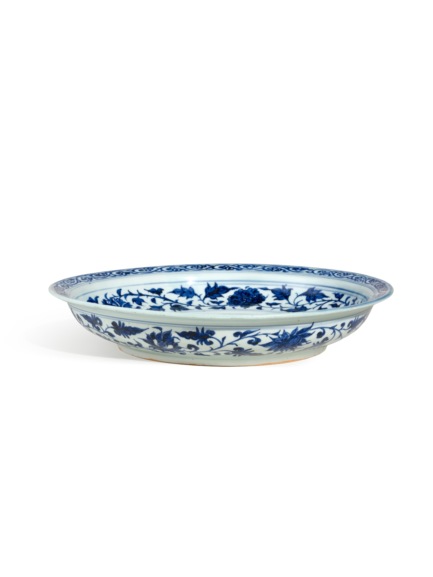 Chinese School | A rare blue and white 'mandarin duck' charger, Yuan ...