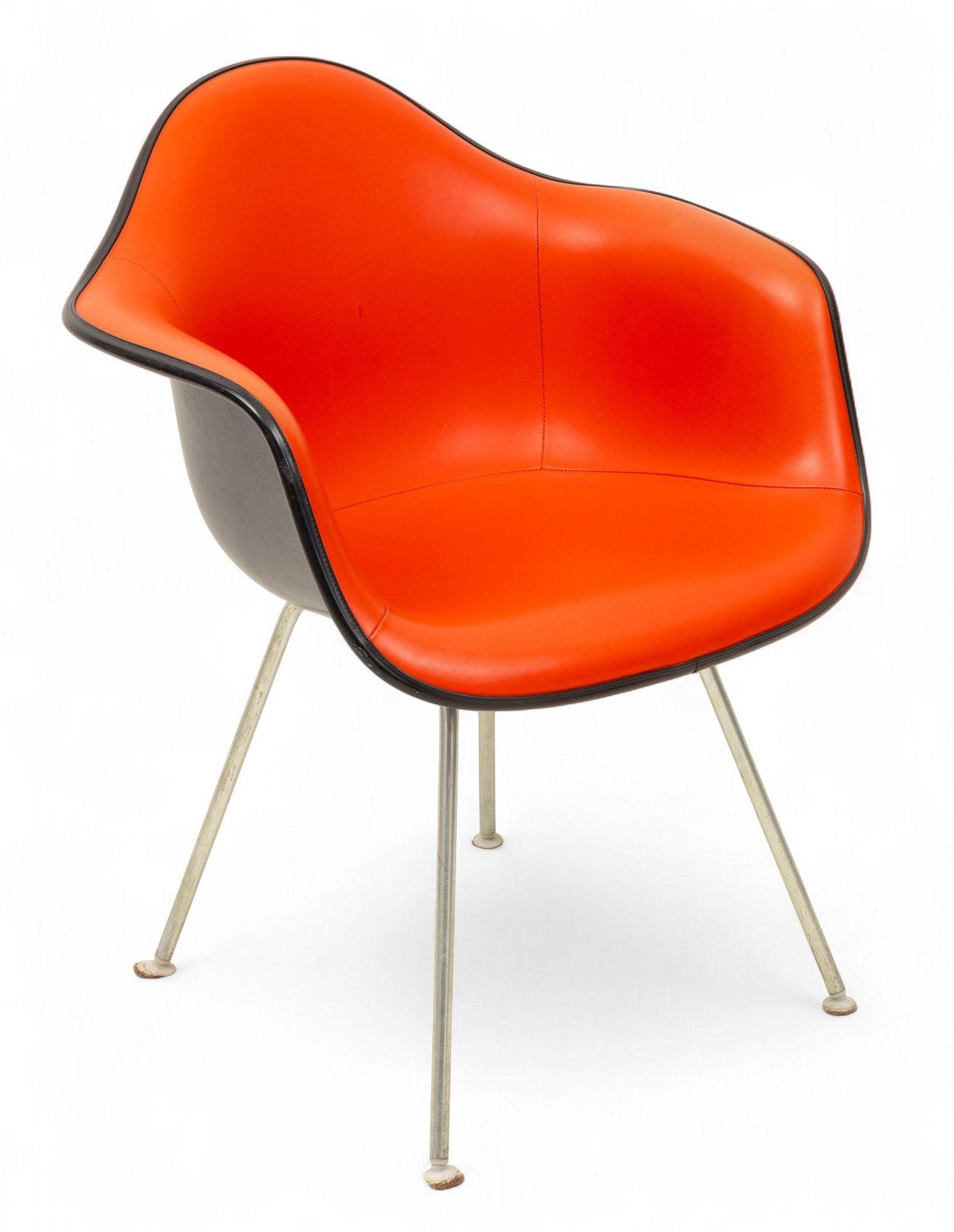 Charles & Ray Eames | Dax Molded Fiberglass and Vinyl Arm Chair | MutualArt