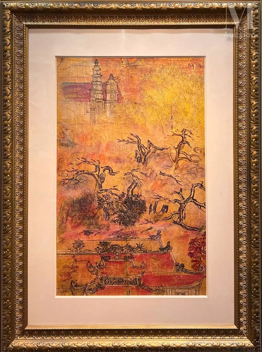 Nguyen Gia Tri | Scène de pagode | MutualArt