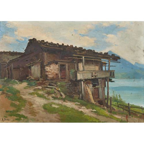 Auguste Bachelin | À Merligen. Lac de Thoune | MutualArt