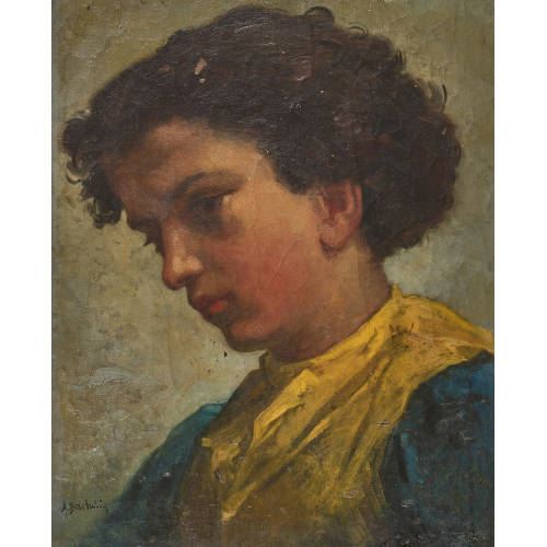 Auguste Bachelin | Portrait de jeune homme (1867) | MutualArt