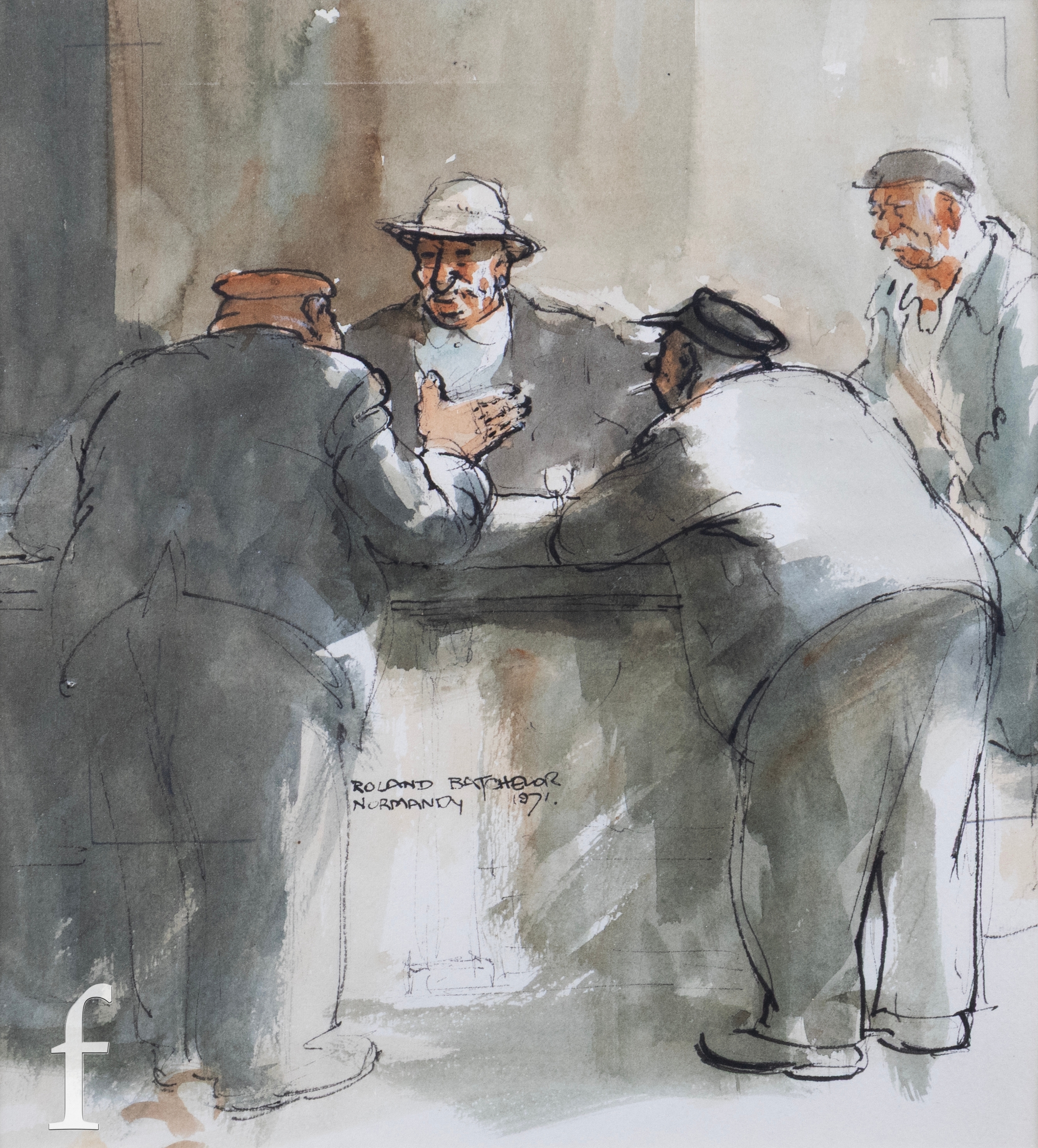 Roland Batchelor | A Bar in Normandy | MutualArt