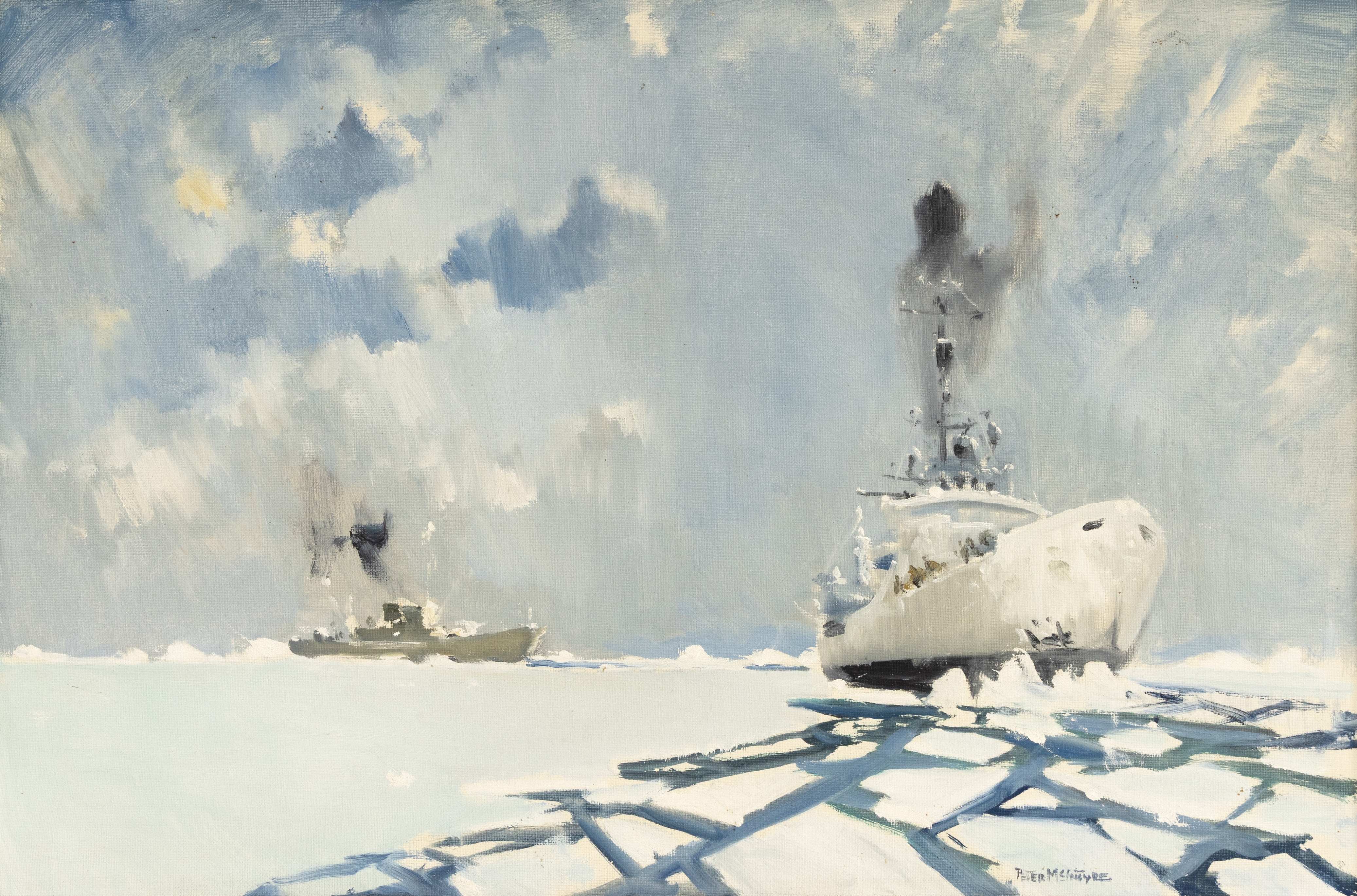 Peter McIntyre | Icebreaker and Supply Ship | MutualArt