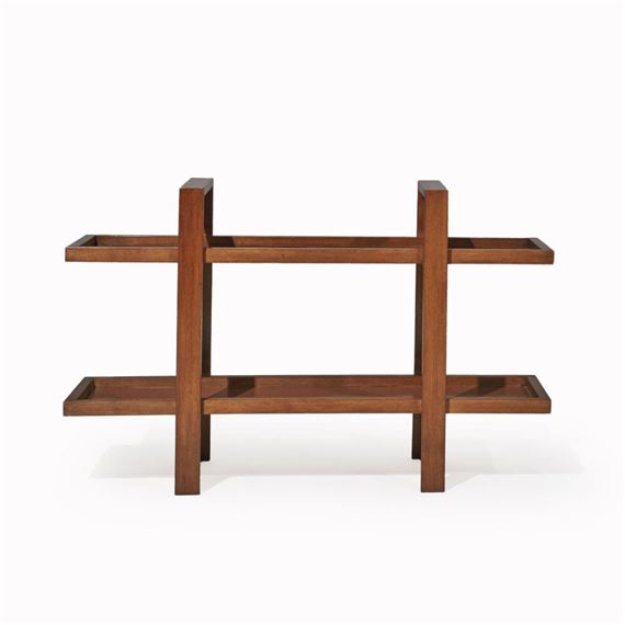 René Gabriel | Console moderniste en chêne teinté (Circa 1946) | MutualArt