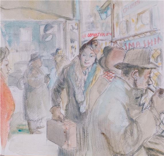 Celia Frances Bedford | London street scene | MutualArt