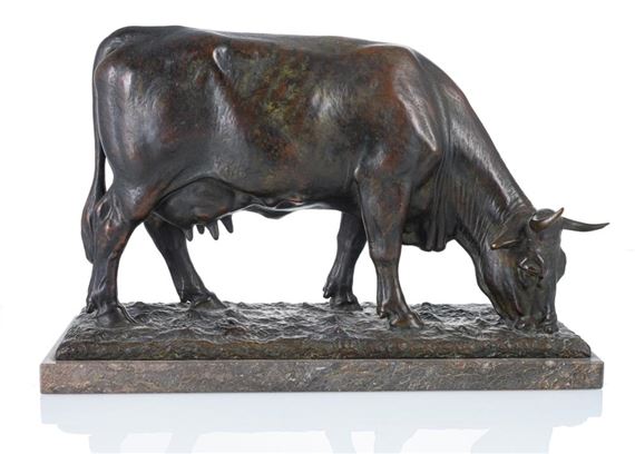 Fritz Diller | Grazing cow | MutualArt