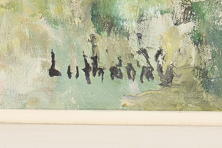 Carl Luthander | båt vid brygga | MutualArt