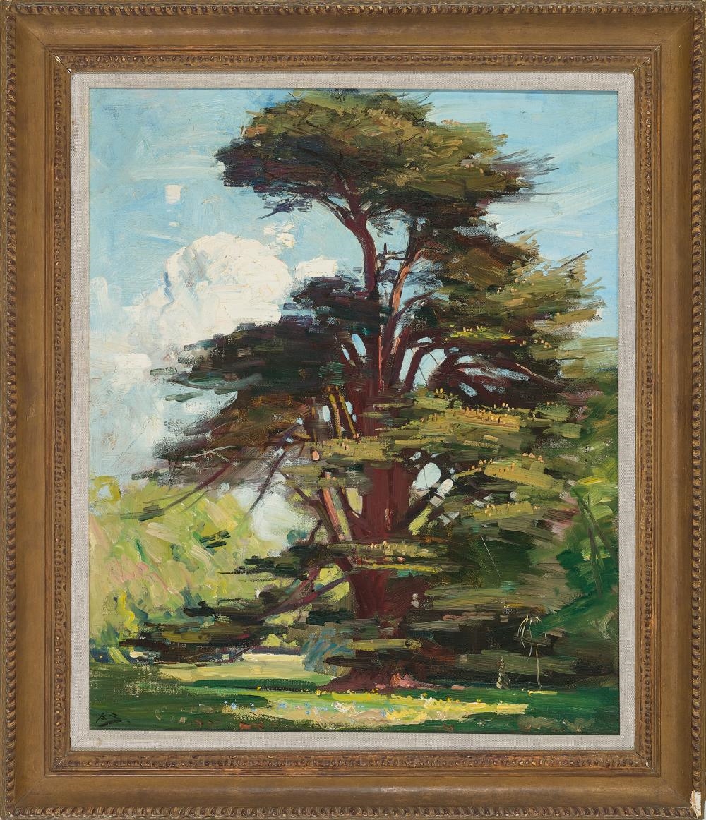 Arthur Streeton | Cedar tree, Combe Bank (1913) | MutualArt