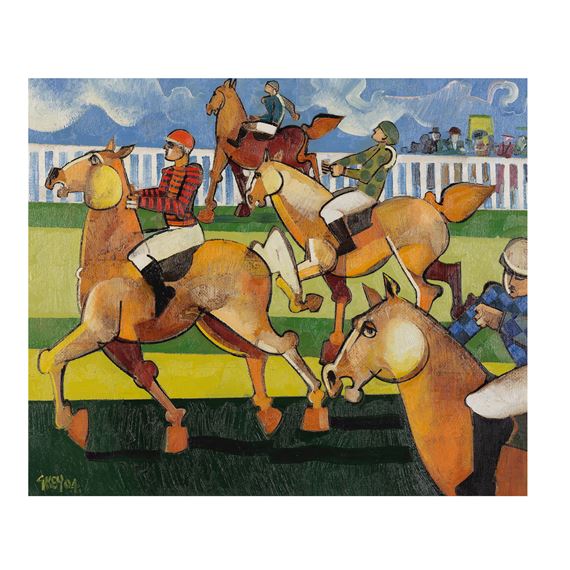 Geoffrey Key | Race Day (4) | MutualArt