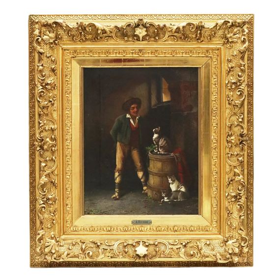 Alexander Antonowich Rizzoni | Playing with cats (Late 19th Century ...
