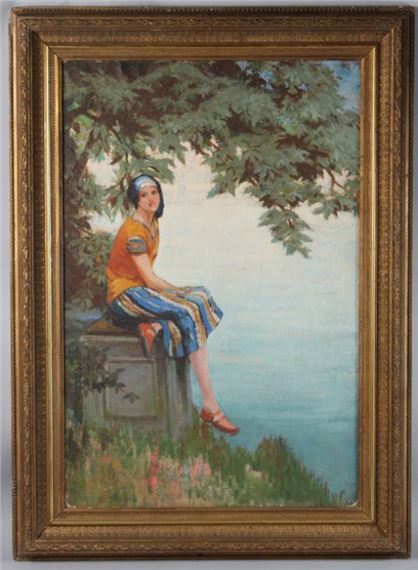 Arthur Croft Mitchell | the Orange Dress | MutualArt