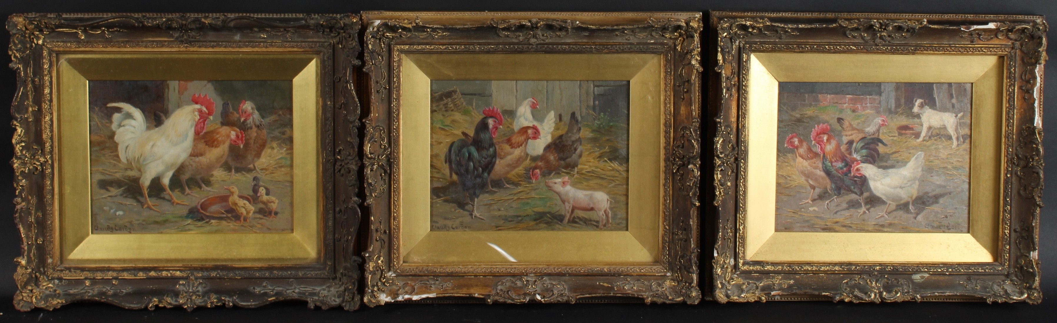 Claude Cardon | Farmyard scenes of chickens | MutualArt