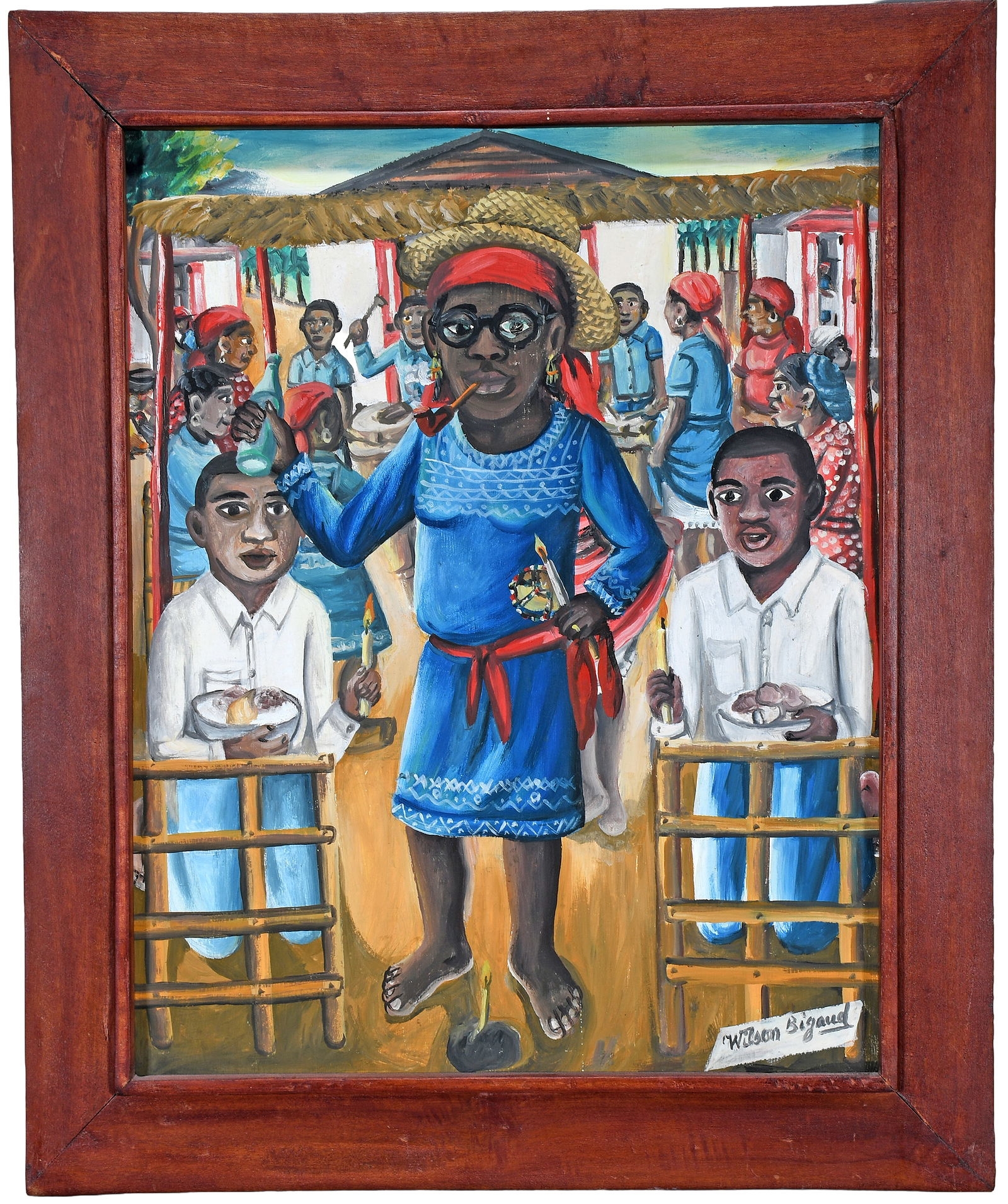 Wilson Bigaud | Haitian Woman In Blue | MutualArt