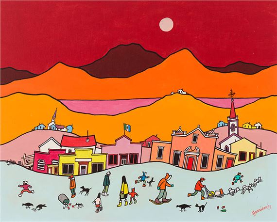 Ted Harrison | The Angry Raven (1972) | MutualArt