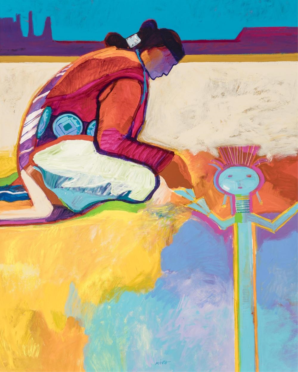 John Nieto | Desert Magic (Navajo Sand Painter (1991) | MutualArt