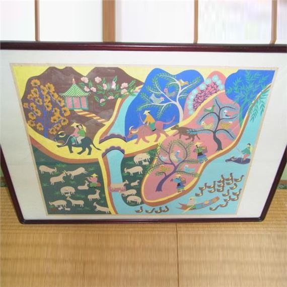 Gao Feng | Gao Feng creates rural scenery (1970) | MutualArt