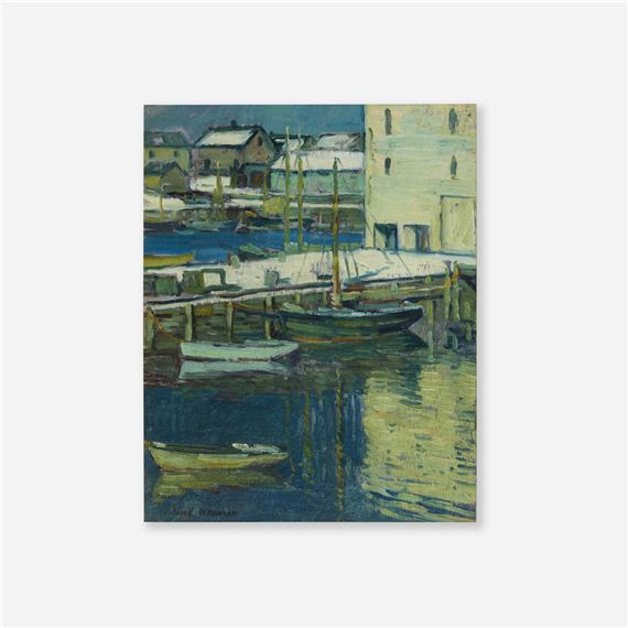 Jane Peterson | Untitled (Harbor Scene at Night | MutualArt