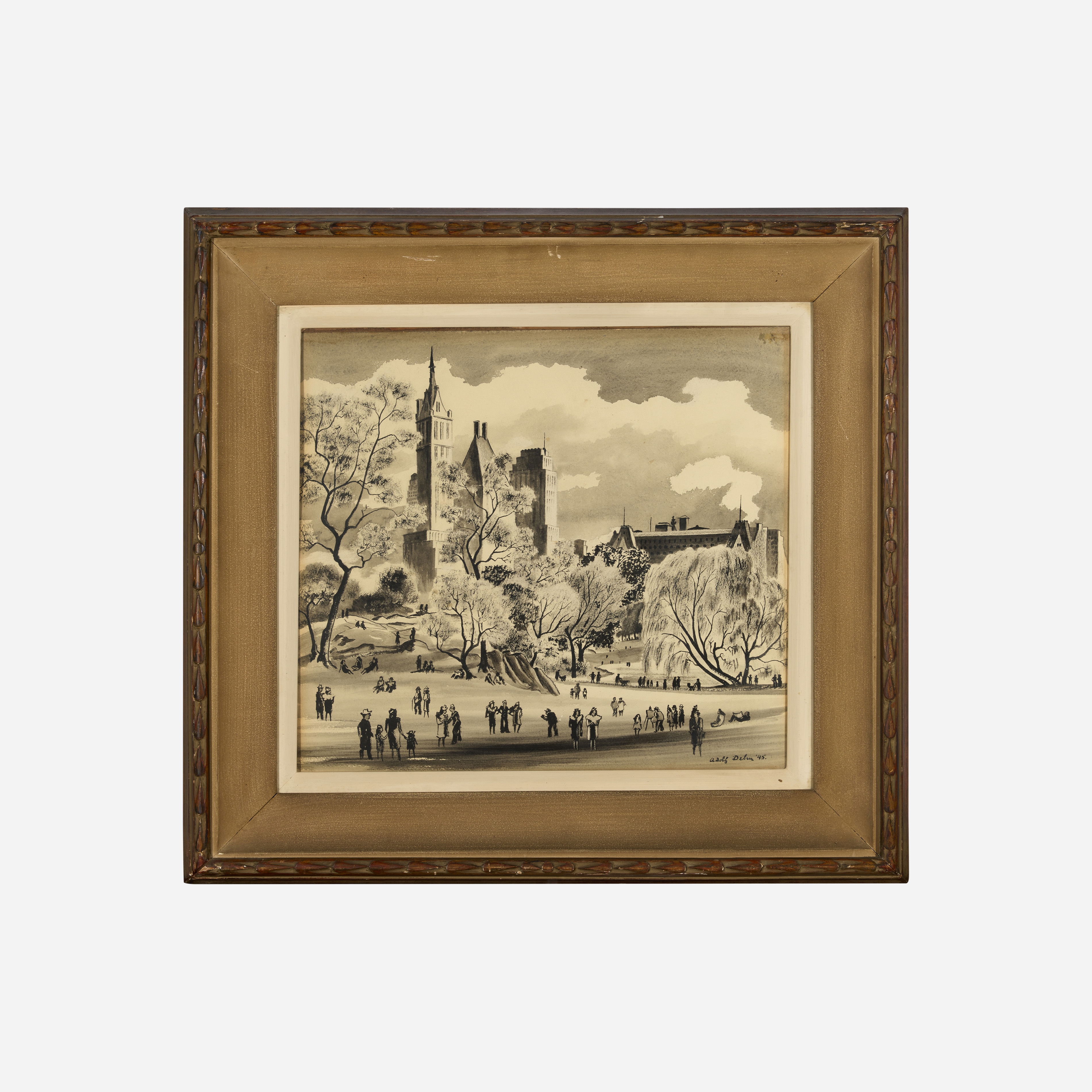 Adolf Dehn | Central Park (1945) | MutualArt