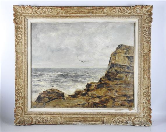 Justin Gabriel | Cote rocheuse à Batz (1904) | MutualArt