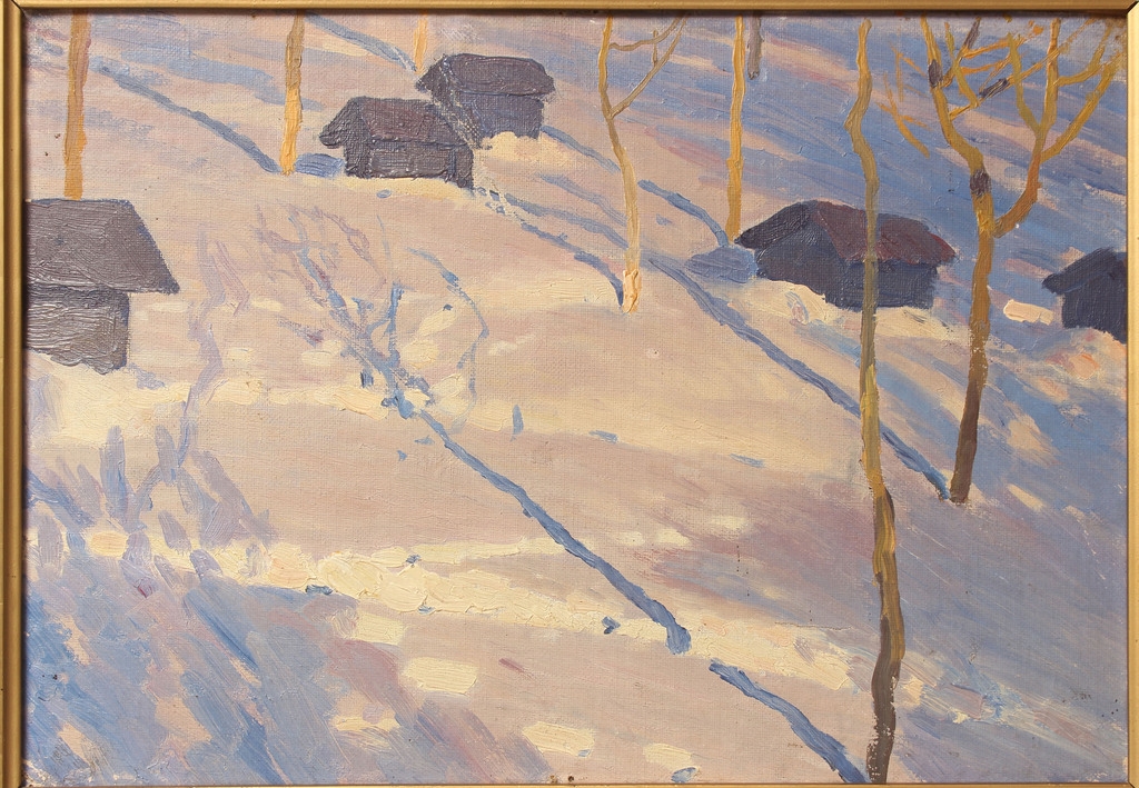 Peteris Kalve | Winter landscape (1910 - 1920) | MutualArt