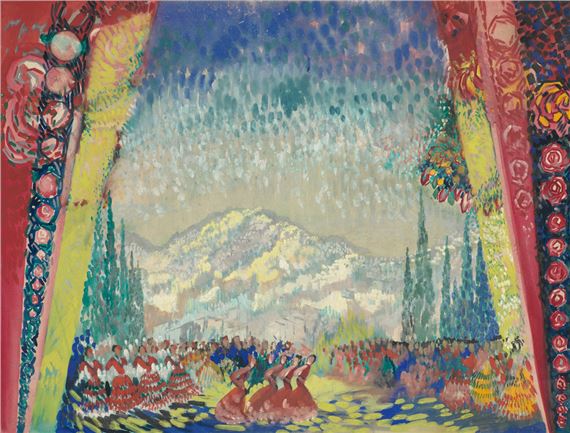 Ludolfs Liberts | Set design sketch for Mikhail Glinkas ballet The ...