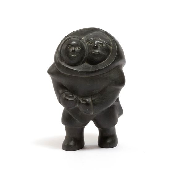 Mathew Aqigaaq | MOTHER WITH CHILD IN AMAUTI (1982) | MutualArt