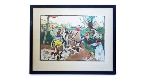 Stuart Travis | 'The interrupted Hunt,' lithograph by Stuart Travis ...