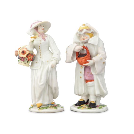 British School, 18th Century | Two Chelsea figures emblematic of Spring ...