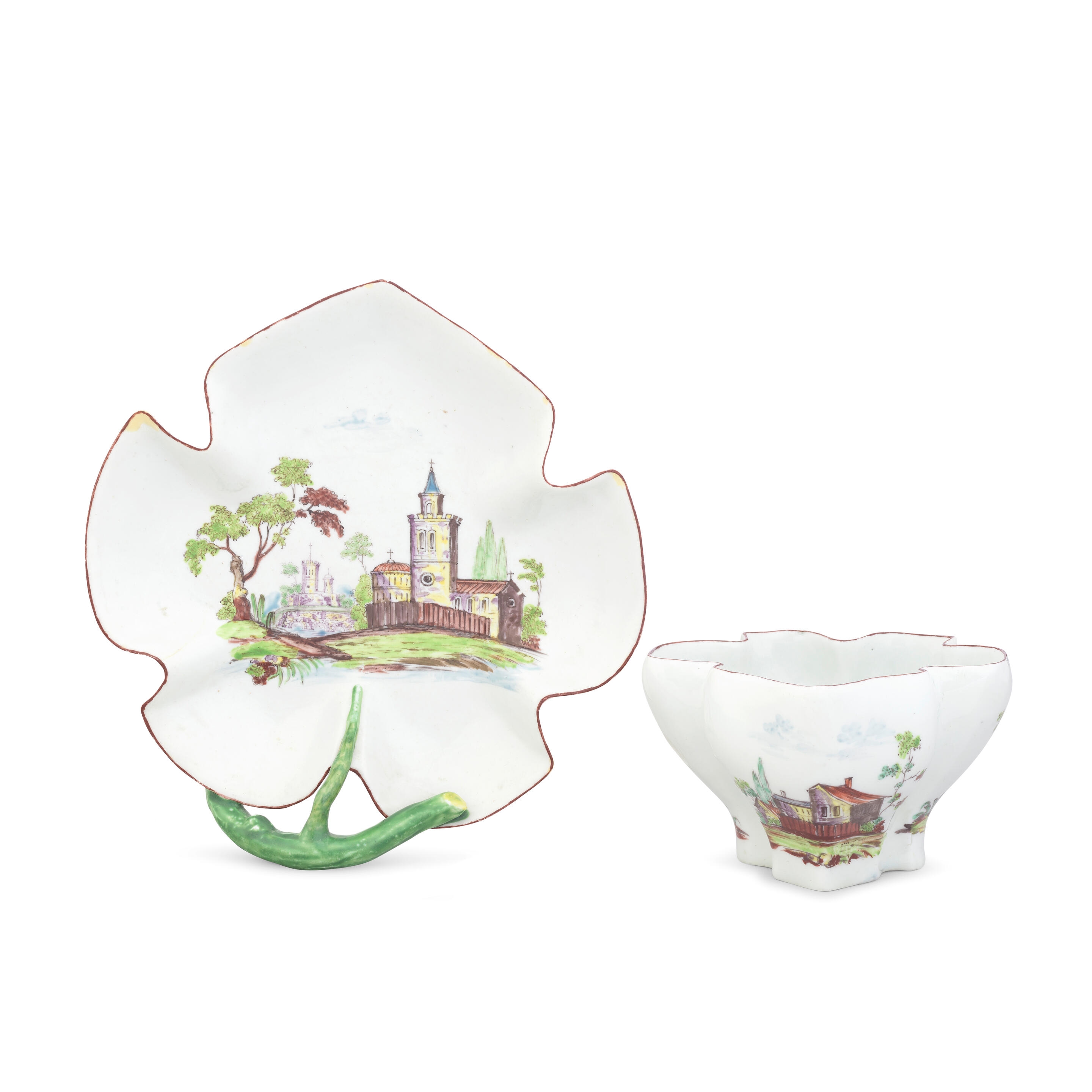 Longton Hall Porcelain Factory | A Longton Hall dessert basin and stand ...