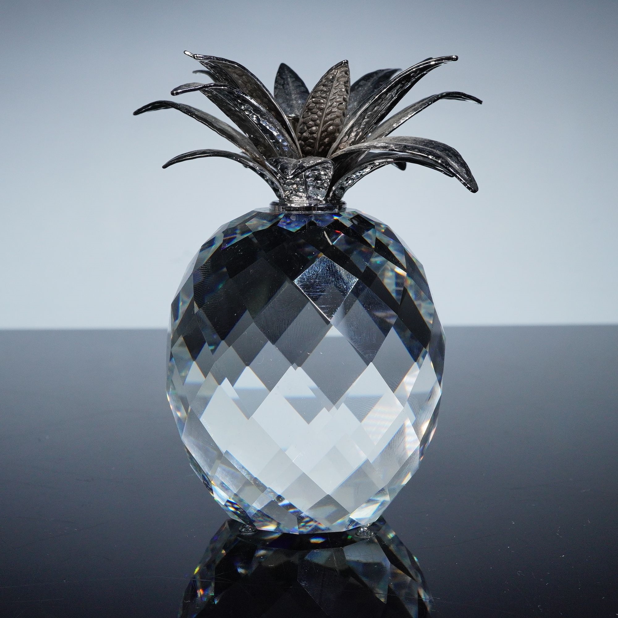 Max Schreck | Swarovski Crystal Large Pineapple with Hammered Rhodium ...