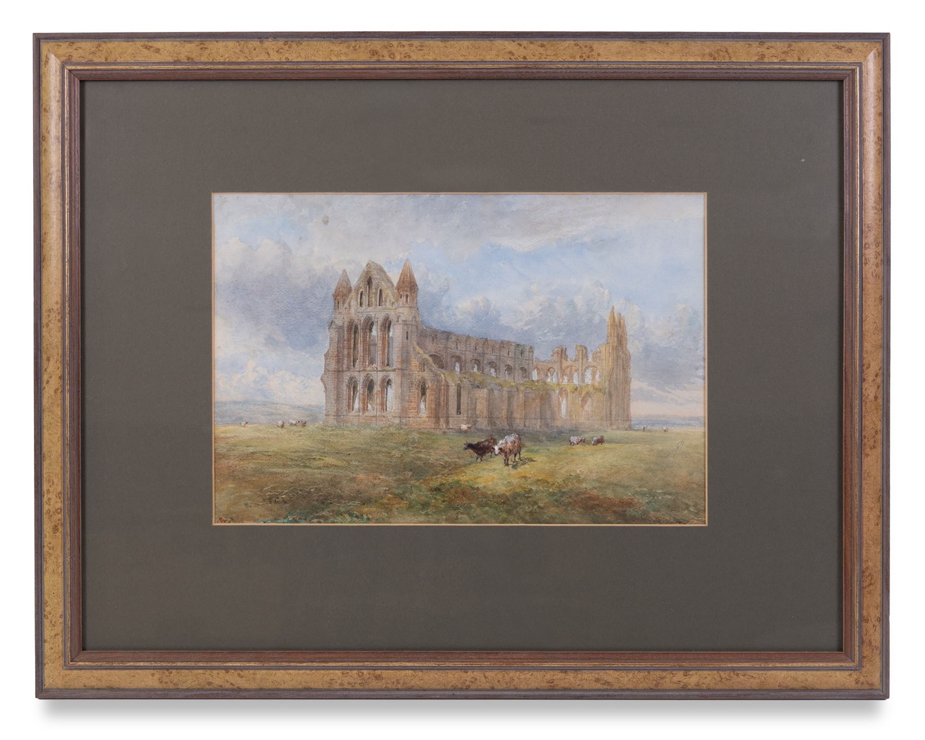 Richard Weatherill | Whitby Abbey with Cattle Grazing | MutualArt