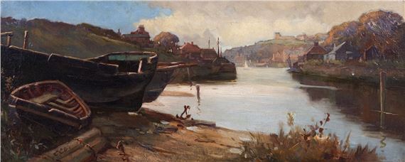 Edwin Ellis | Whitby from Up River Esk | MutualArt
