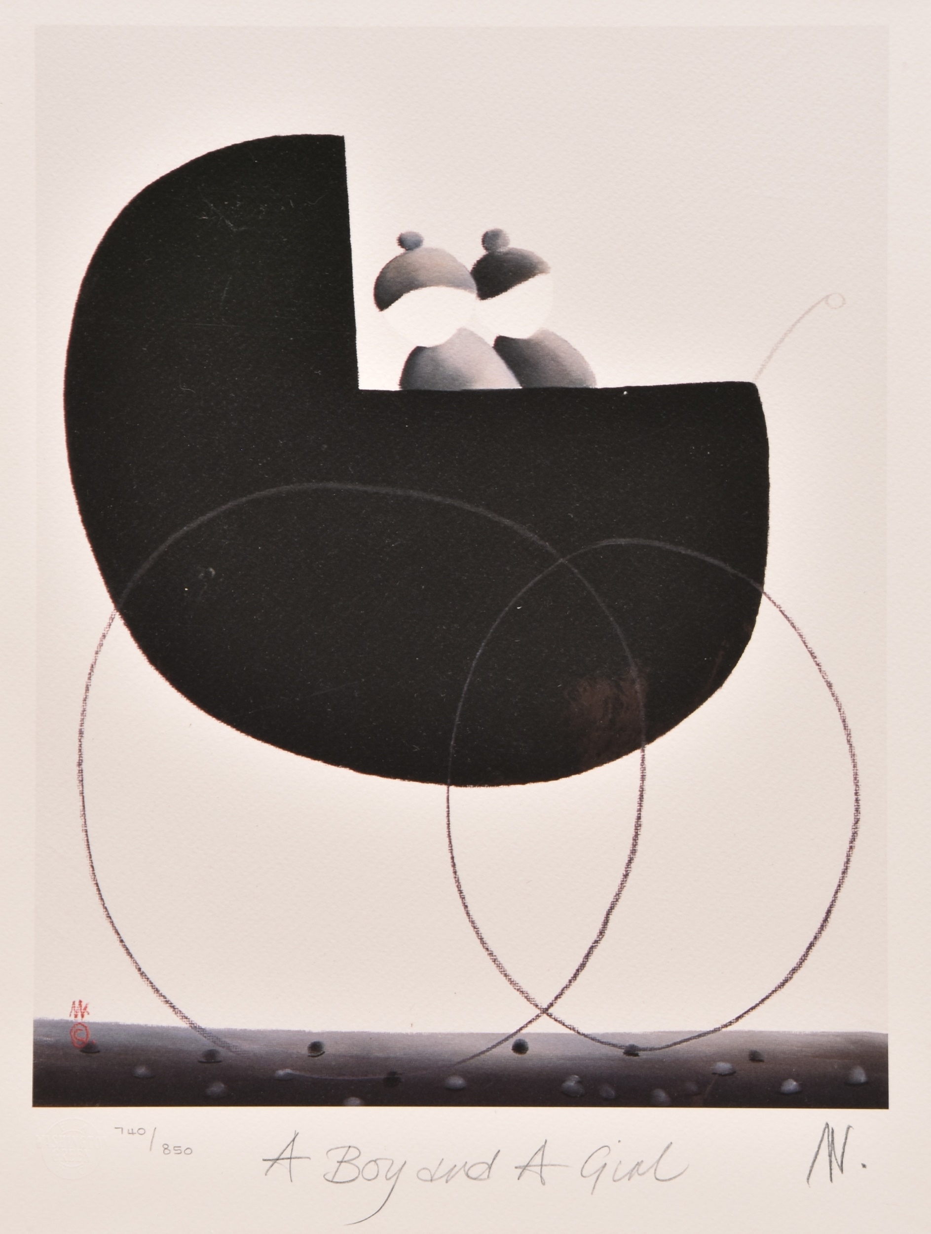 Mackenzie Thorpe | A Boy and A Girl | MutualArt