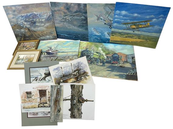James Lishman | collection of oil paintings and watercolours, airplane ...